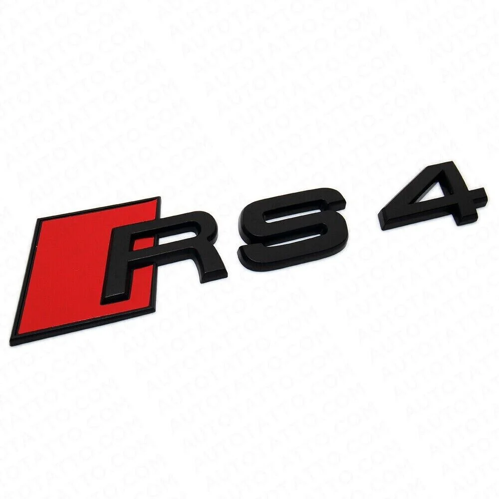 Audi RS4 emblem logo Svart/Krom - RM Bilstyling