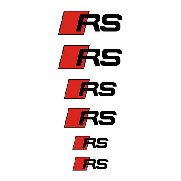 Audi RS Stickers Svarta 6-Pack - RM Bilstyling